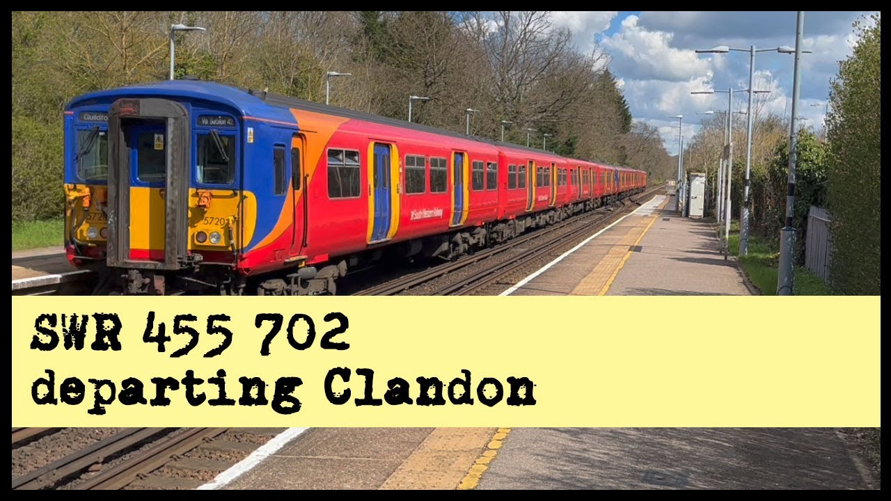 SWR 455 702 departing Clandon 07/04/23 - YouTube