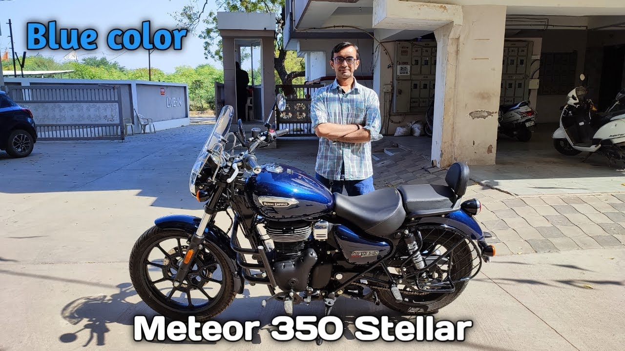 2021 Royal Enfield Meteor 350 Stellar Blue Color| New Meteor 2021 ...