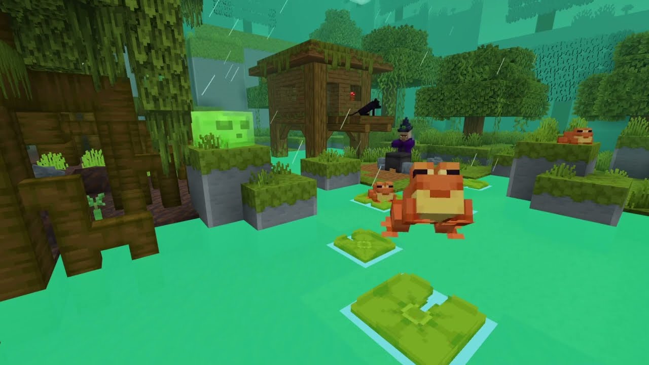 6 Hours of Minecraft Froggy Witch Swamp Lullabies with Relaxing Ambient ...