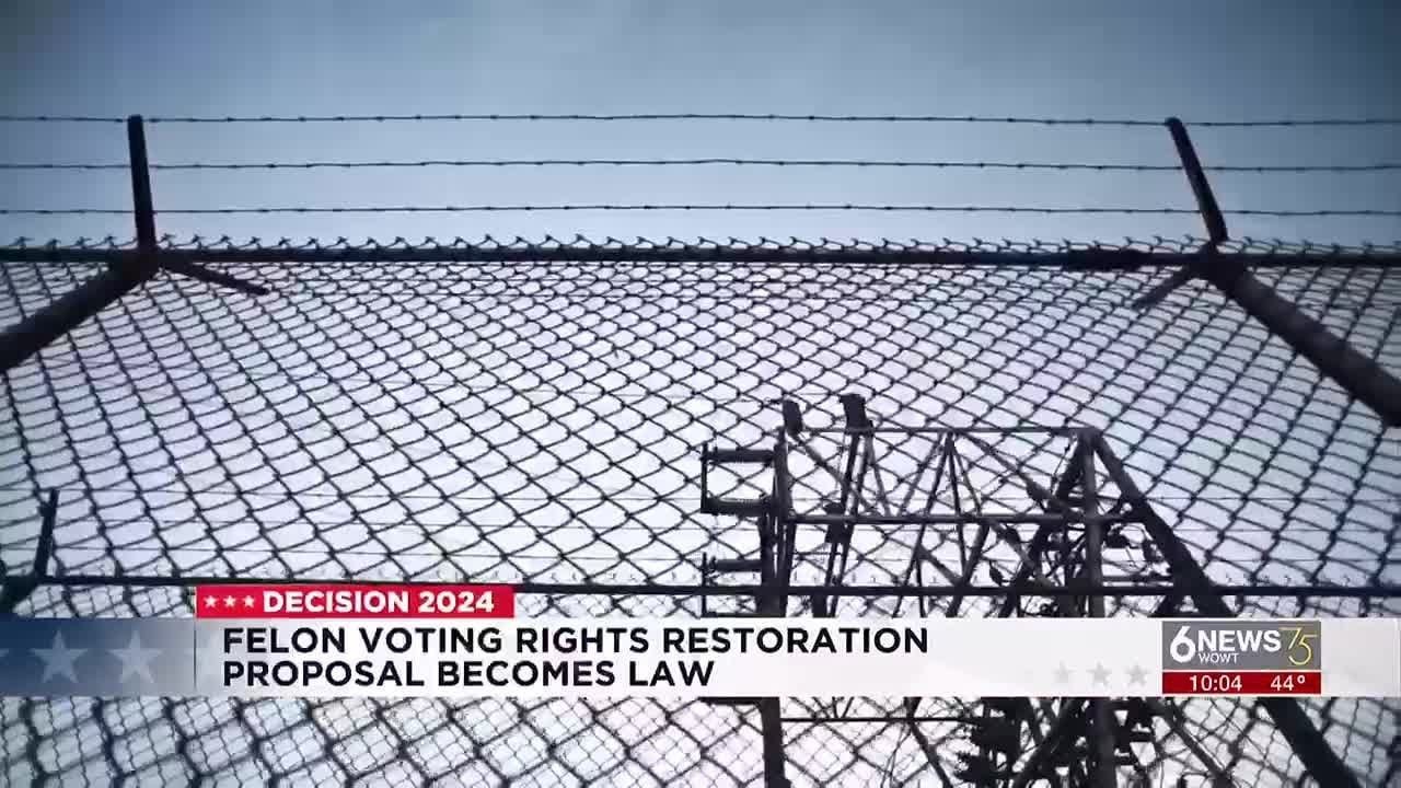 Nebraska felon voting rights restoration bill becomes law - YouTube