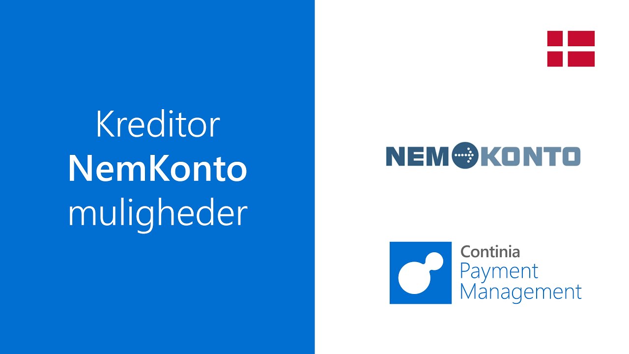 Kreditor NemKonto muligheder - YouTube