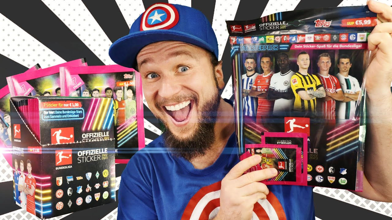 MEGA STARTER PACK + DISPLAY UNBOXING | Bundesliga Sticker 2022/23 - YouTube