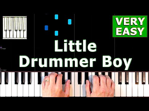 Little Drummer Boy - BEGINNER Piano Tutorial