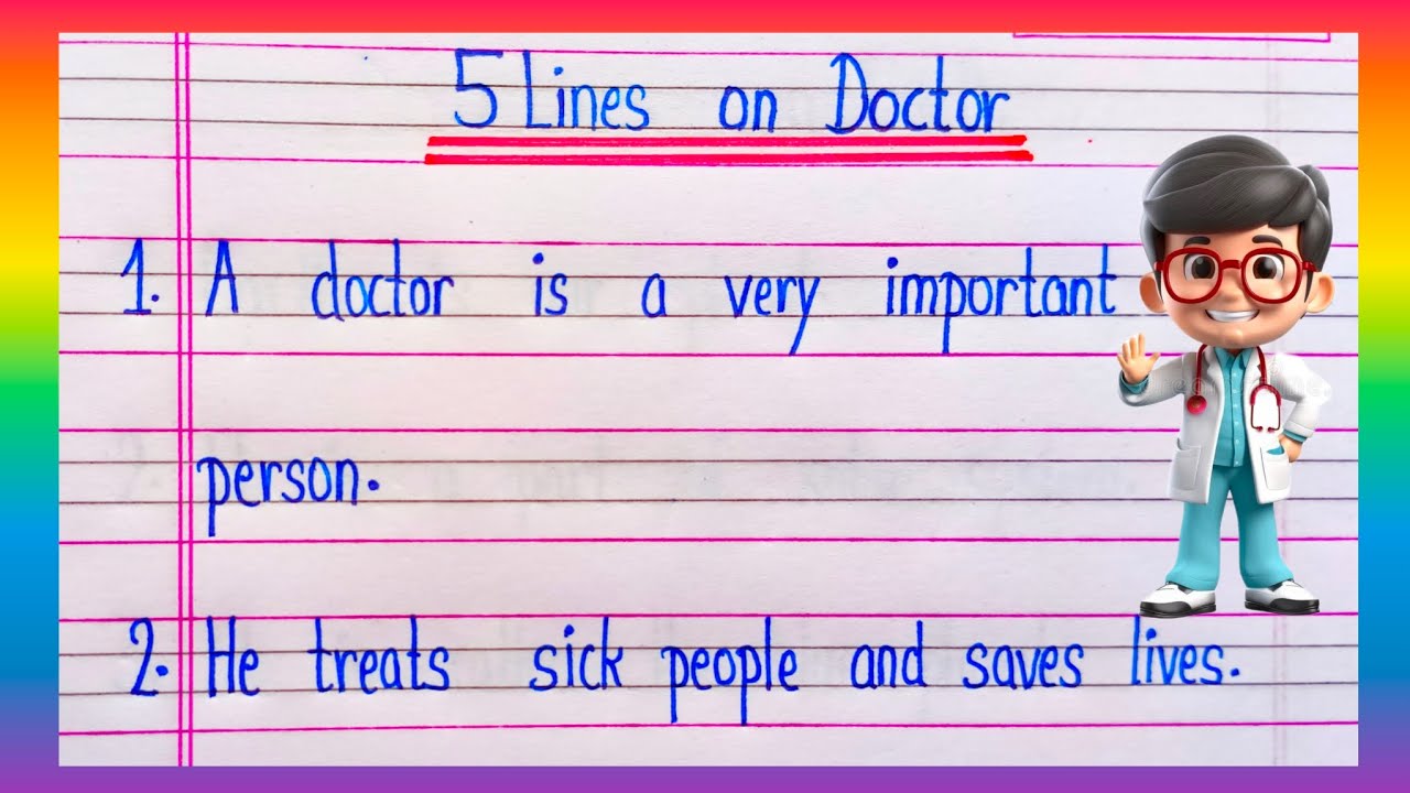5 lines essay on Doctor in English||How to write 5 lines essay on ...