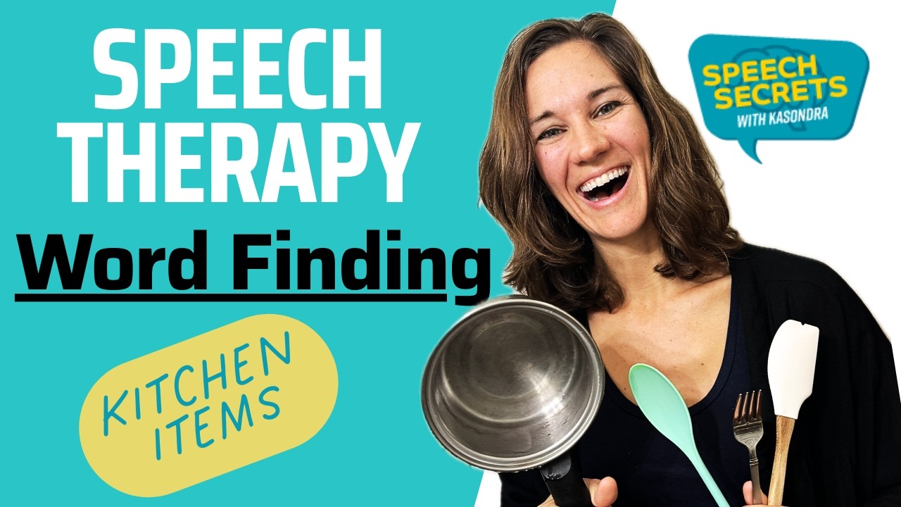 Speech Therapy at Home - Word Finding - Kitchen Edition! - YouTube
