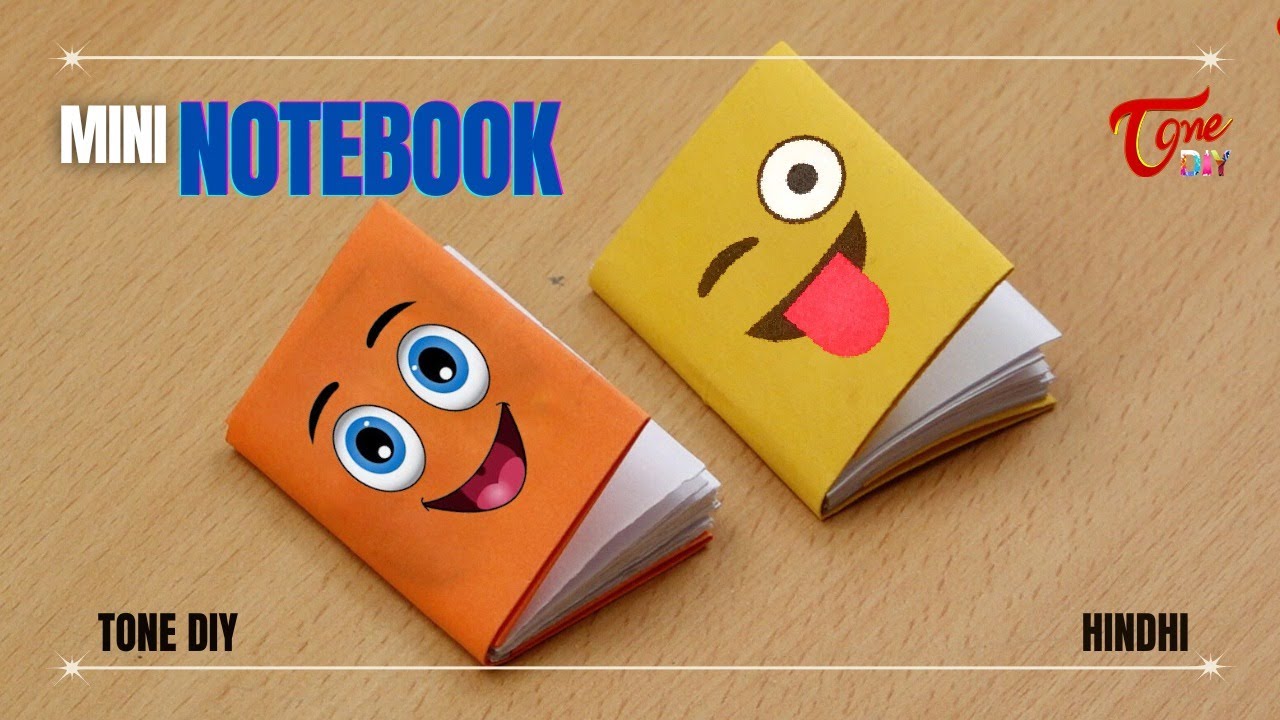 DIY Mini Notebook | Easy & Cute Notebook Tutorial for Beginners | ToneDIYMadeEasy | - YouTube