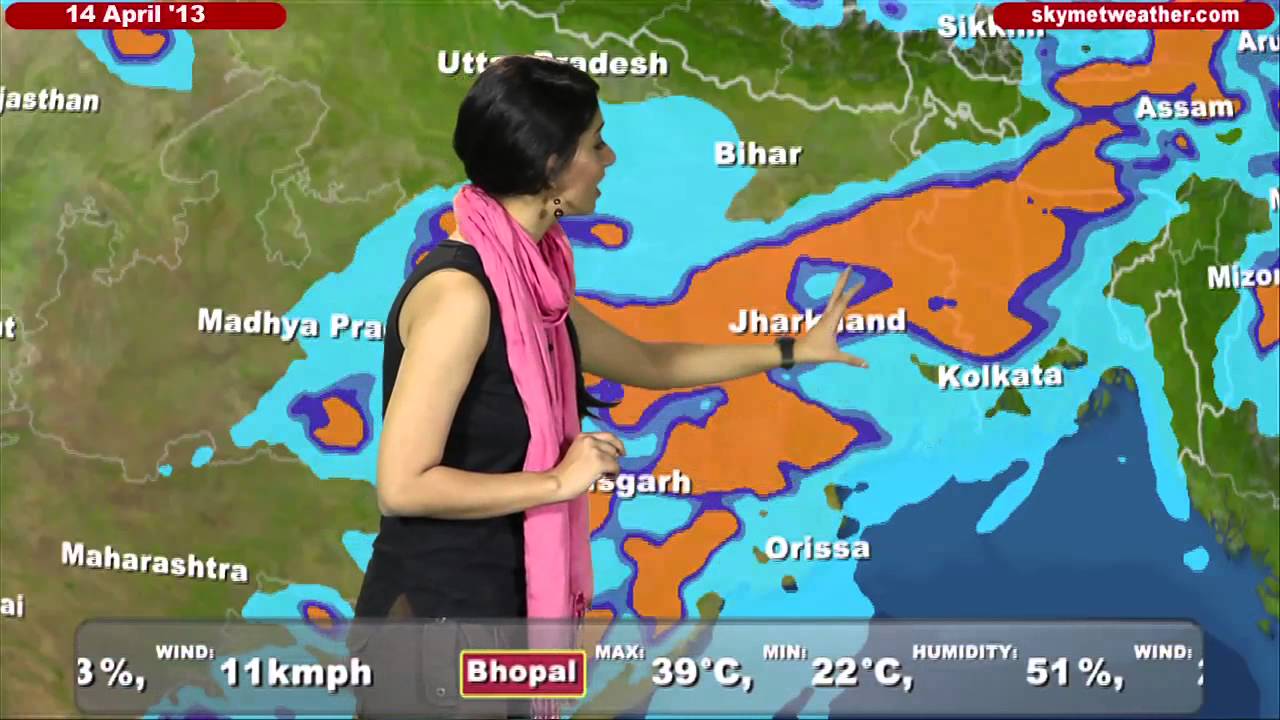 April 14, 2013 - Skymet Weather Report for India - YouTube