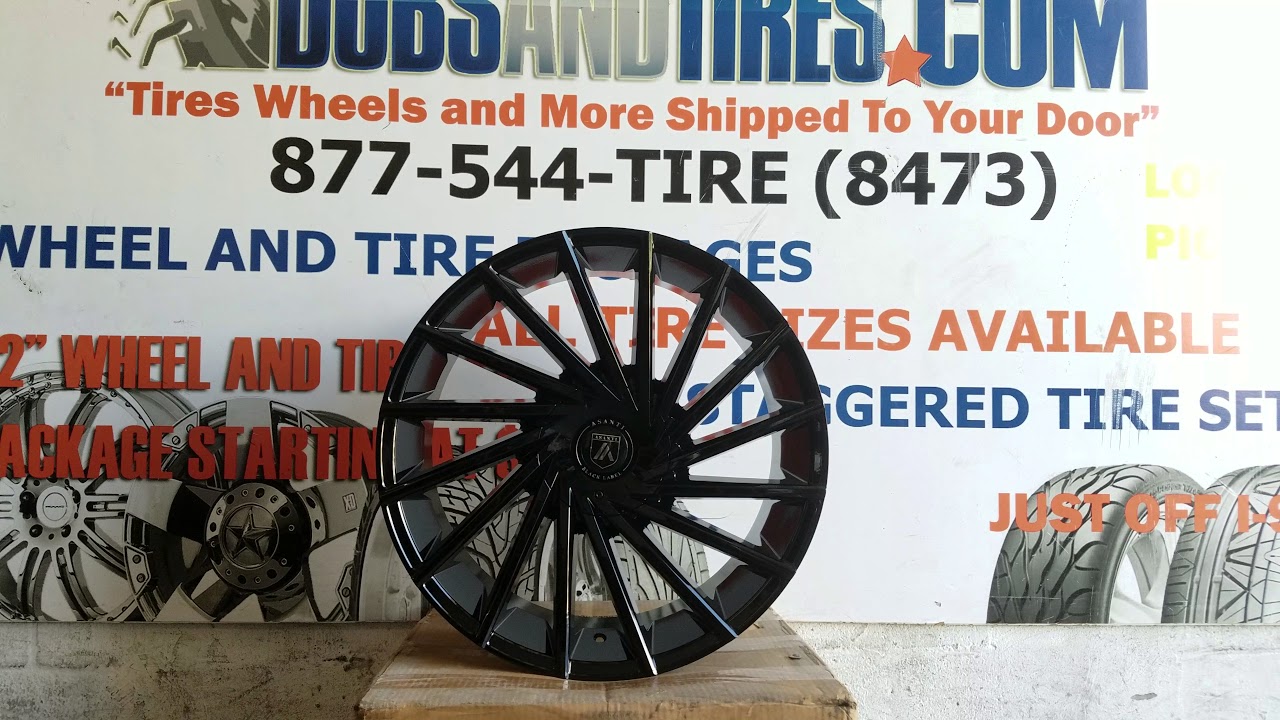 877-544-8473 22 Inch Asanti ABL-18 Black Rims Wheels Free Shipping ...