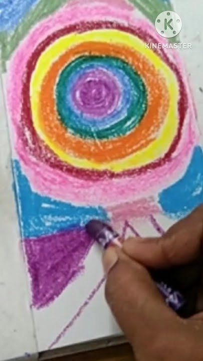Drawing a design using sgraffito technique (scratch) with oil Pastels 🖍 ...