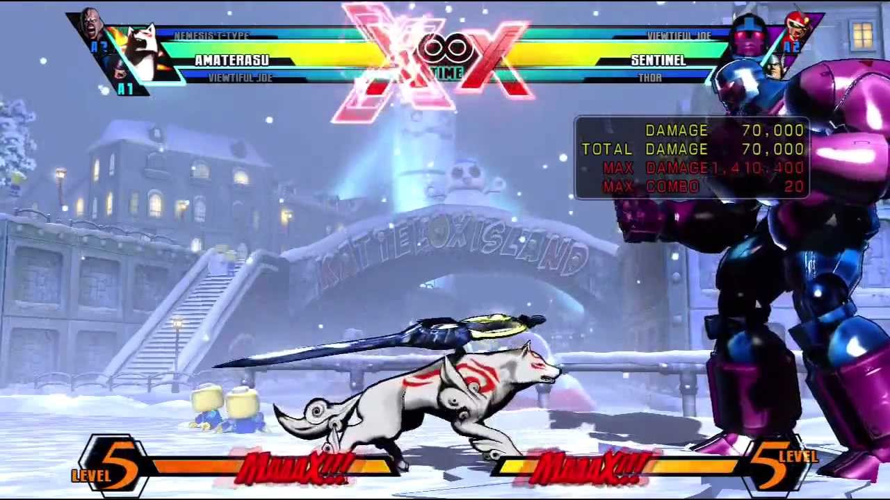 Ultimate Marvel vs Capcom 3 Amaterasu X-Factor Lvl 3 Infinite Loop ...