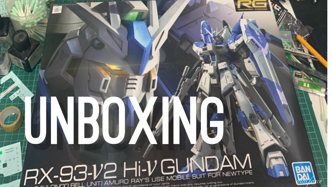 Unboxing RG RX-93-V2 Hi-V Gundam - YouTube
