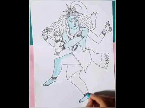 how to make easy shivji drawing #art #drawing #shorts - YouTube