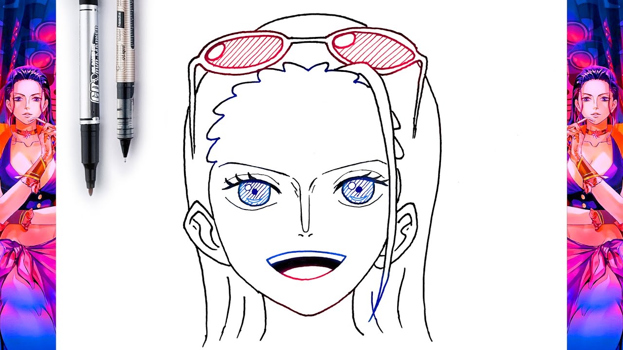 how to draw nico robin | how to draw nico robin step by step | One ...