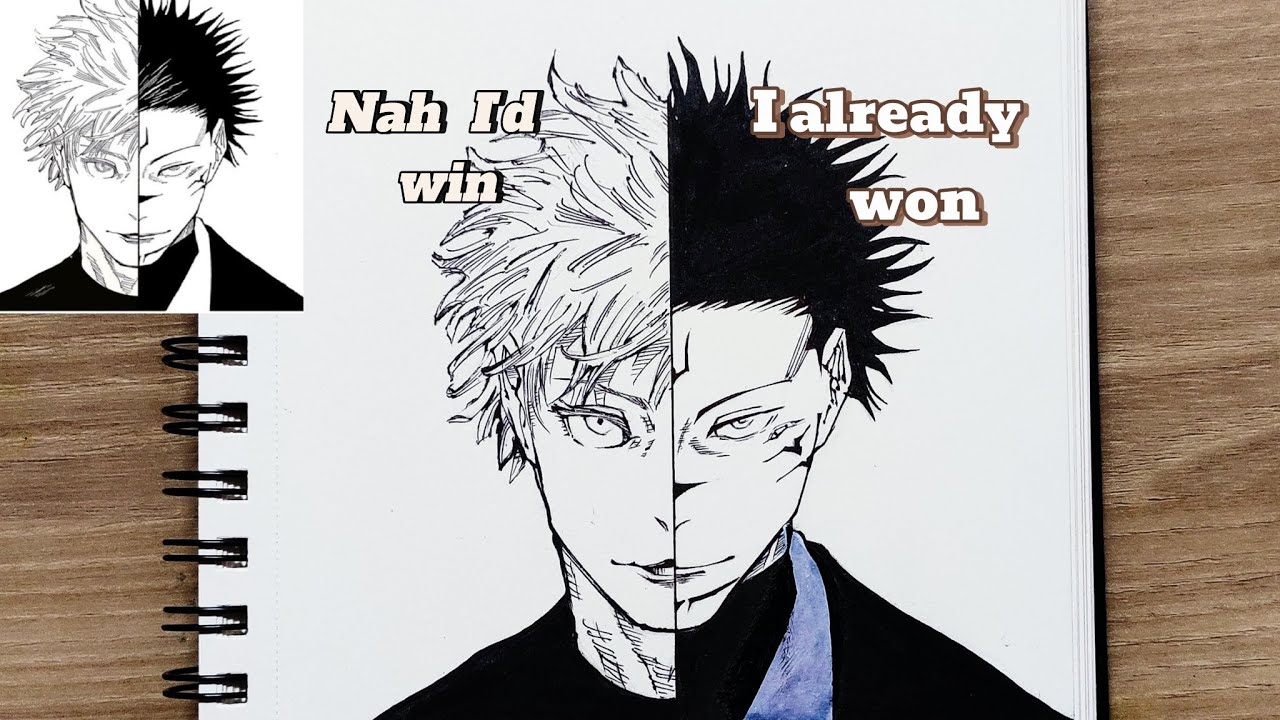 How to draw GOJO VS SUKUNA Easy step by step - YouTube