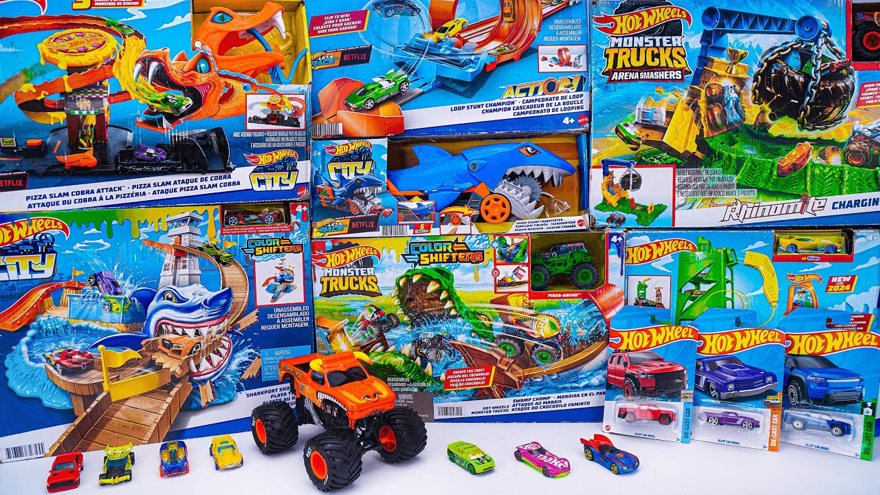 Hot Wheels Collection Unboxing Review ASMR | Hot Wheels Monster Trucks ...
