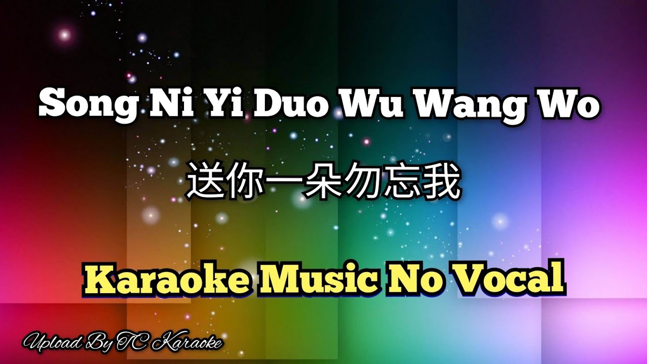 Song Ni Yi Duo Wu Wang Wo 送你一朵勿忘我 karaoke no vocal - YouTube