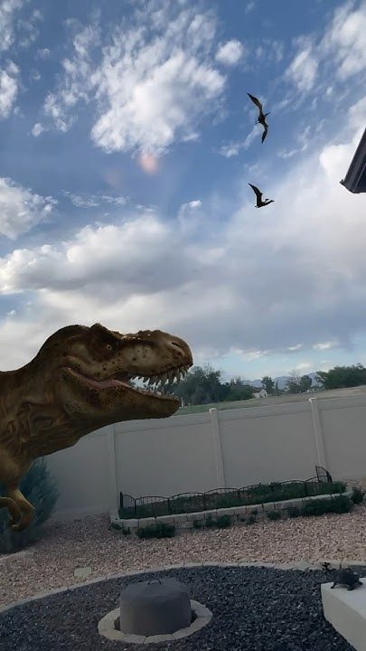 Dinosaurs in my backyard!!! - YouTube
