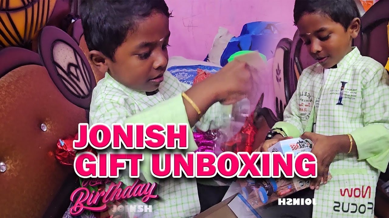 Jonish 5th Birthday celebration | Gift unboxing | Jonish Birthday | # ...
