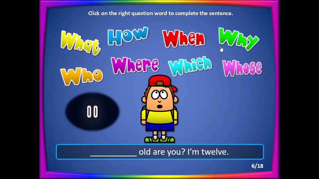 QUESTION WORDS | ENGLISH GAMES FOR KIDS (PART 1) | ESL TEACHING - YouTube