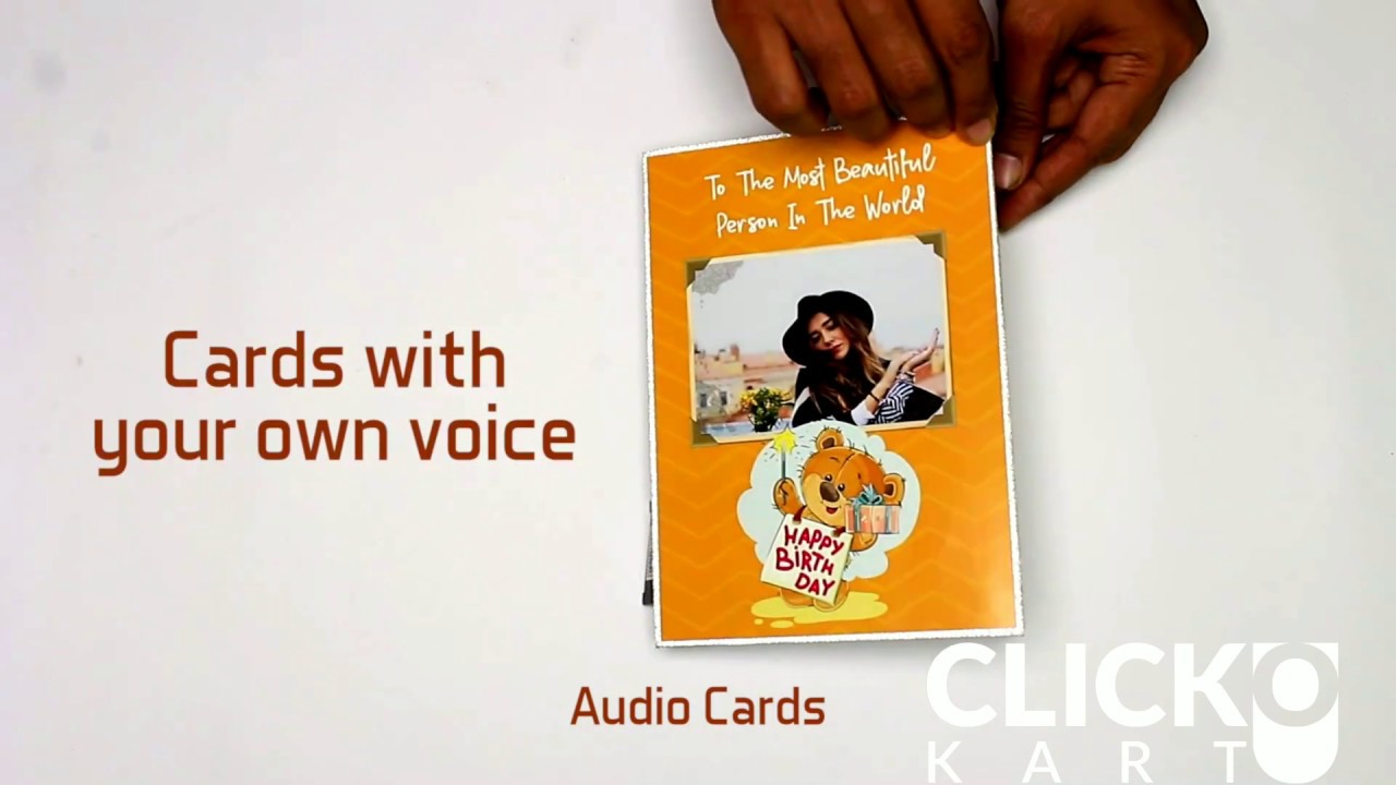 Personalized Audio Greeting Card | Clickokart.com - YouTube