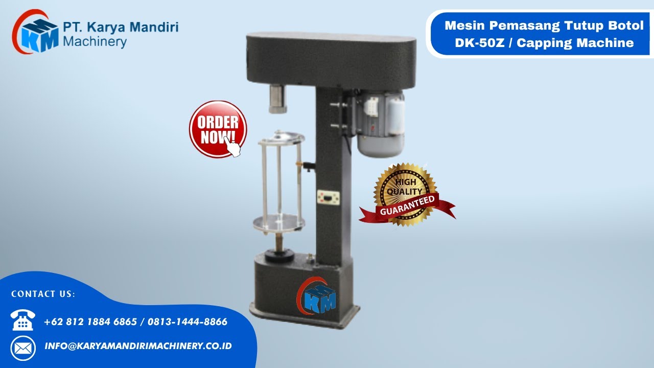 Plastic Locking Capping DK-50Z Mesin Segel Ulir Penutup Botol Plastik - YouTube