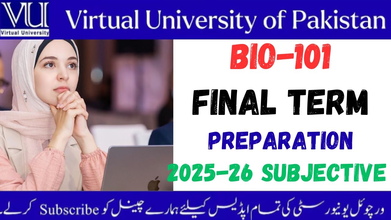 BIO 101 Final Term Preparation 2025 (Subjective) #bio101#vu - YouTube