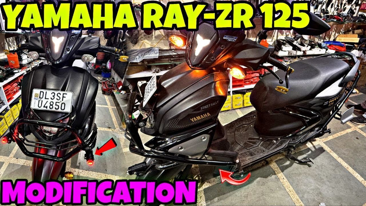 YAMAHA RAY-ZR 125 Awesome Modification | Crash Guard | Fog Lamp | Liver ...