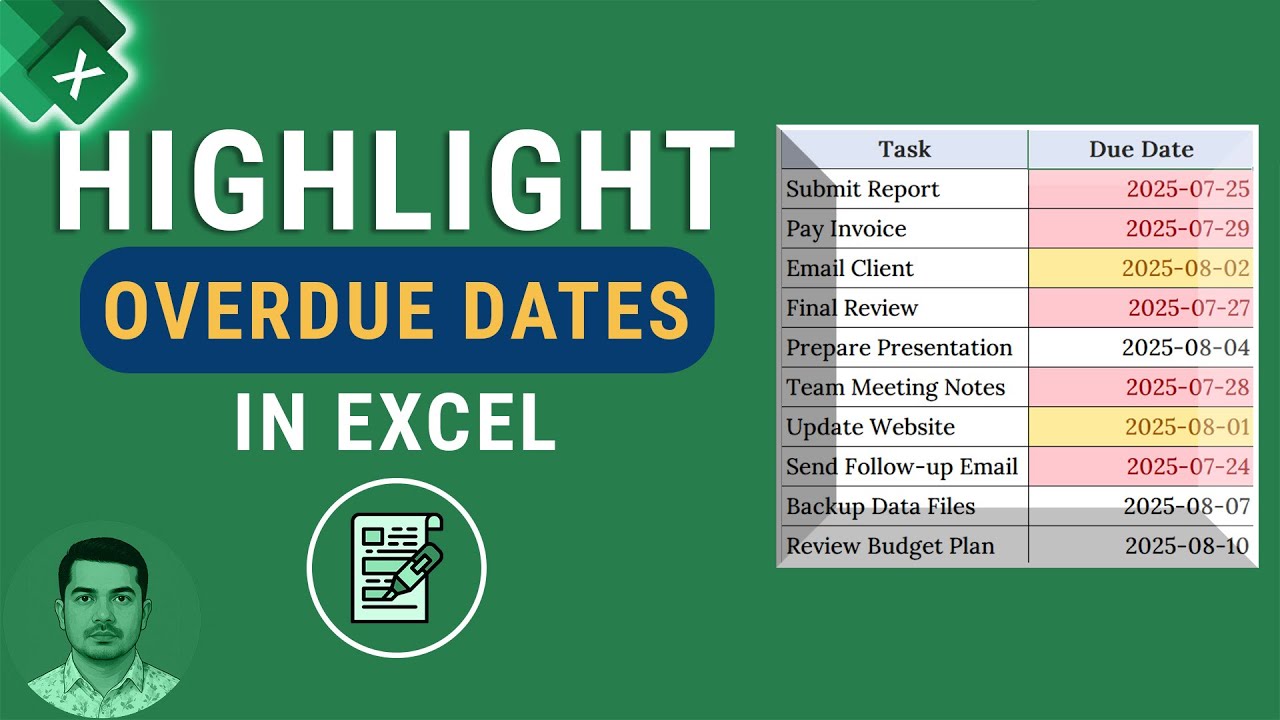 How to Track Deadlines in Excel | Never Miss a Due Date - YouTube