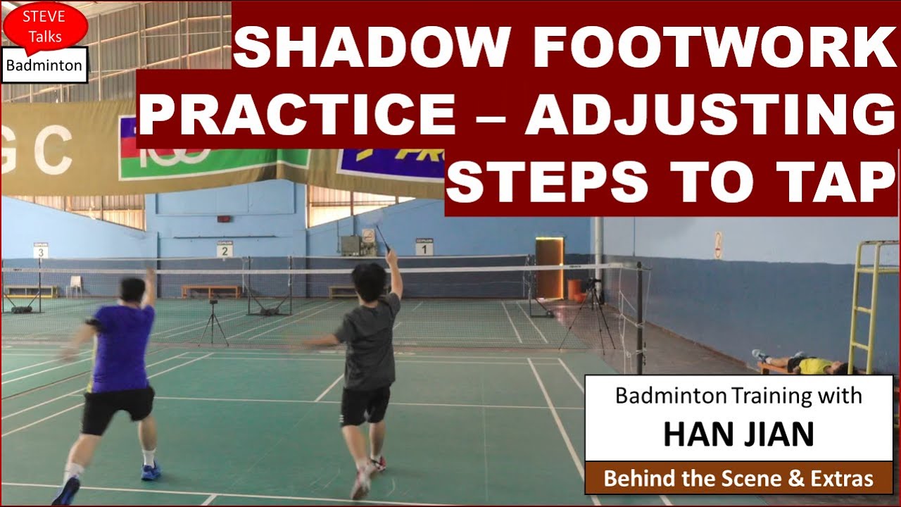 Shadow footwork practice - adjusting steps to tap - Badminton Training ...
