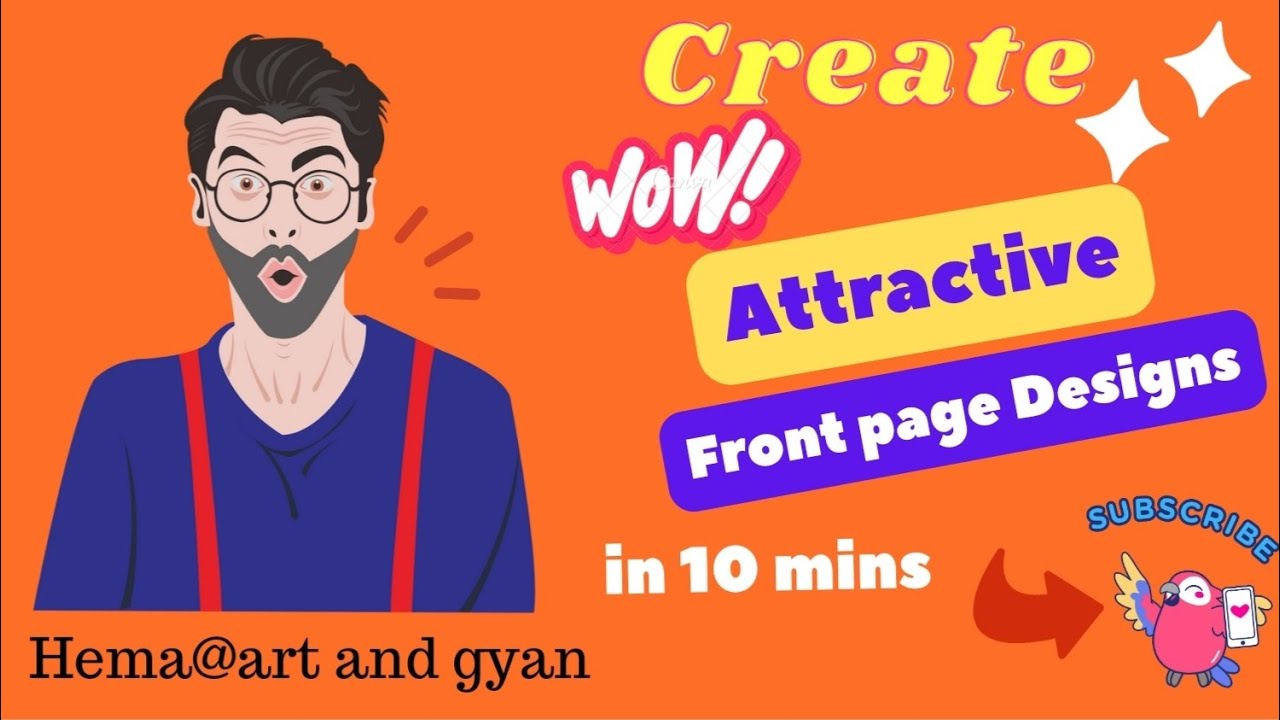 Draw attractive front page designs in minutes quickly#art #school ...