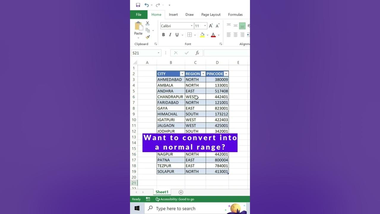 How To Convert Data Into Table And Again Convert It Into A Normal Range how-to-convert-data-into-table-and-again-convert-it-into-a-normal-range