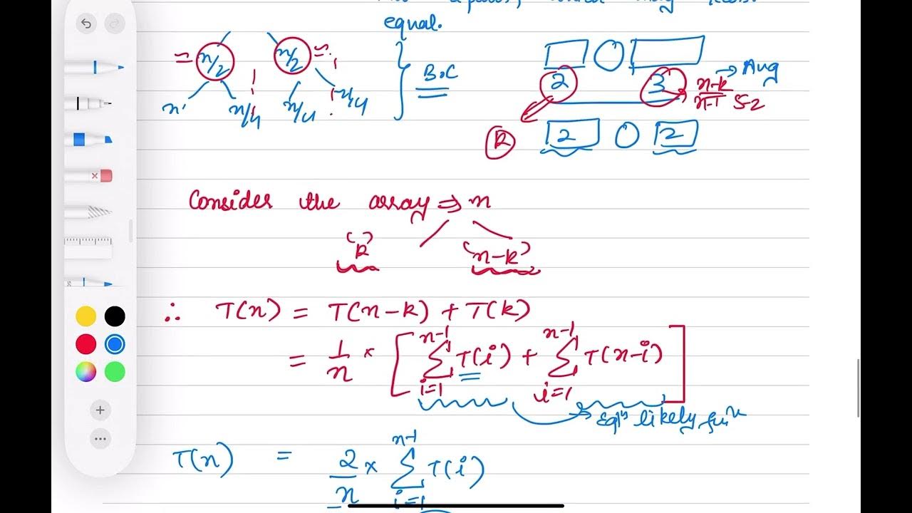 Quick Sort: Time Complexity Simplified Derivation for Average Case ...