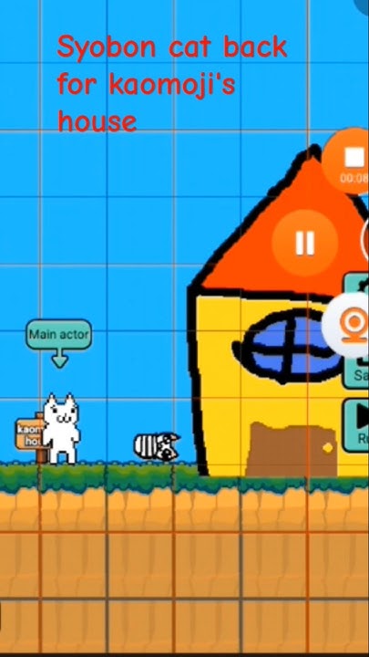 Syobon cat back for kaomoji's house #funny #memes #comedy - YouTube