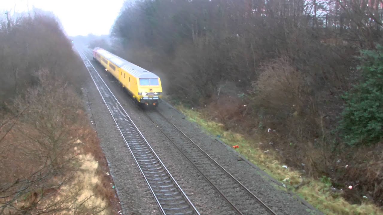 Deeside 21.1.2015 - DBS 67027 & Network Rail DVT 82145 on test train ...