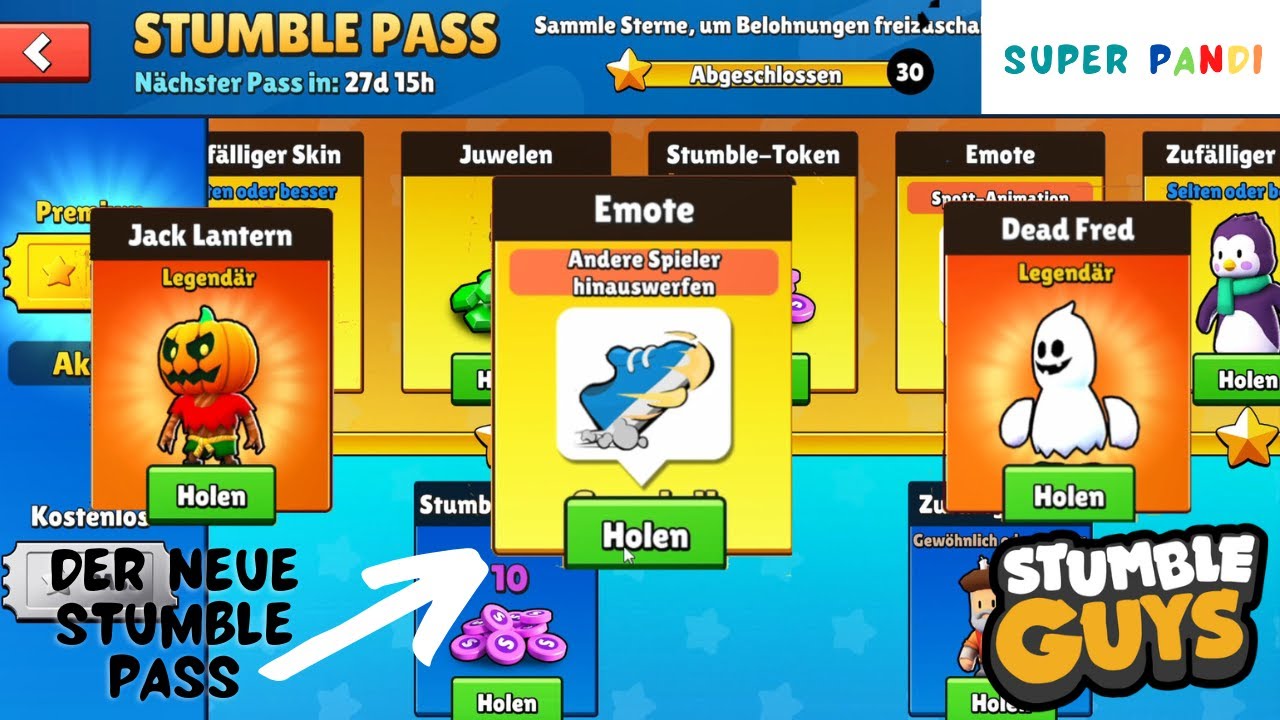 DER NEUE STUMBLE PASS IN STUMBLE GUYS (EXTREM KRASSE SKINS UND KICK ...
