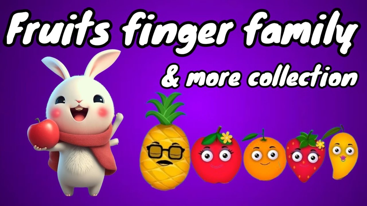 Fruits Finger Family Song 07 | Top 5 Fruits Finger Family Collection ...