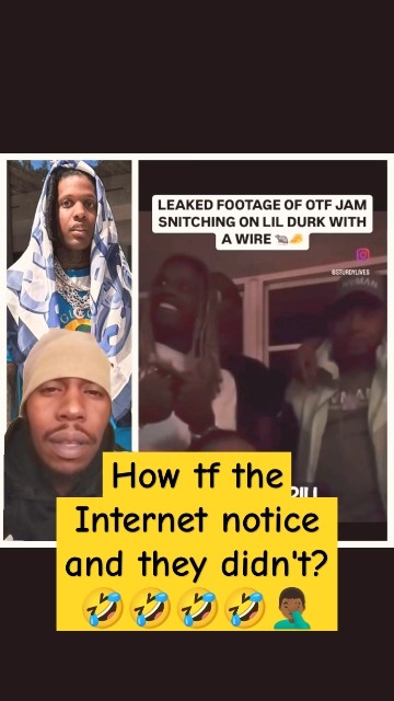 LEAKED FOOTAGE OTF JAM SNITCHING ON LIL DURK With A WIRE 🐀🧀 - YouTube