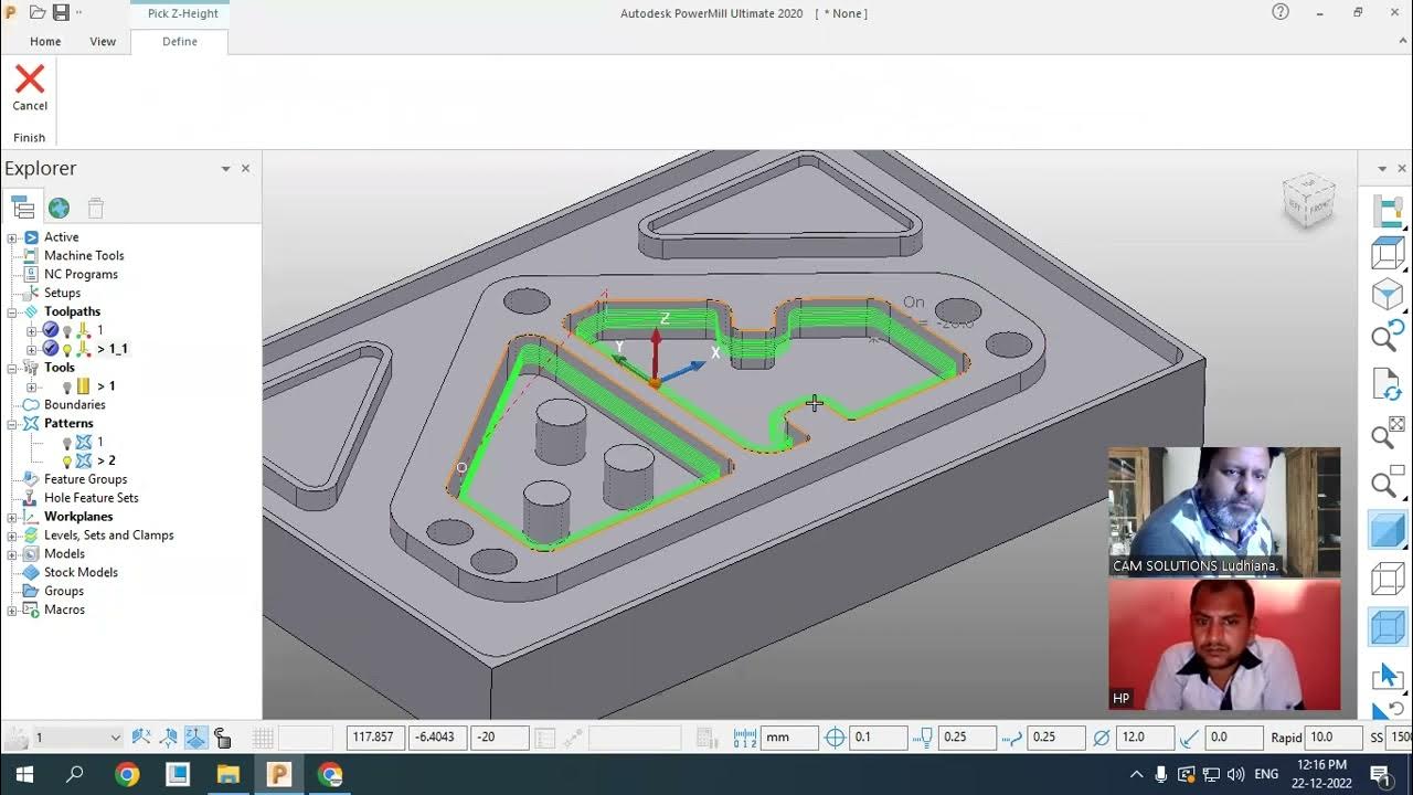 Powermill Curve Profile tutorial - YouTube