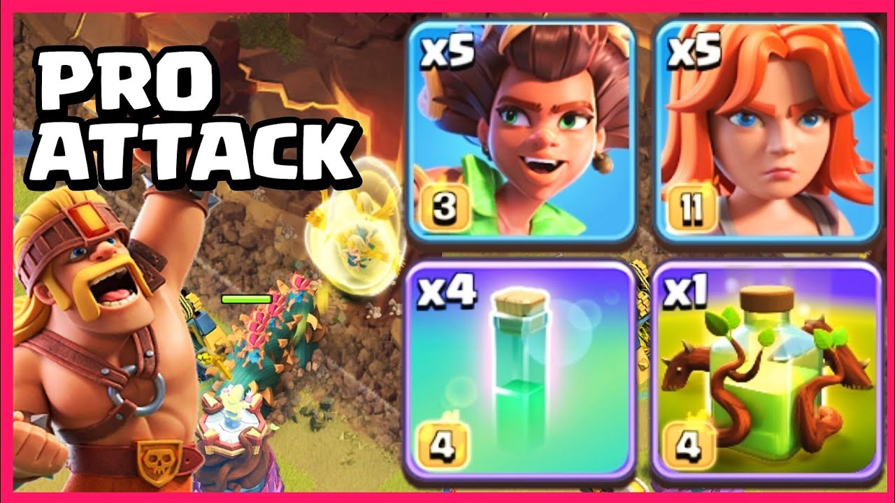 MOST RELIABLE TH17 ATTACK Root Rider Valkyrie Invis & OG Spell Strategy ...