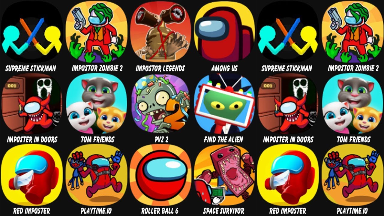 Supreme Duelist Stickman, Impostor Vs Zombie 2, Impostor Legends, Among ...