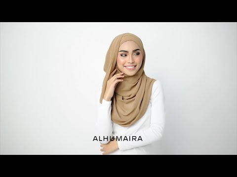 Stylish Style Shawl Tutorial Chest Covered | Malaysia Hijab Tutorial | Alhumaira Contemporary