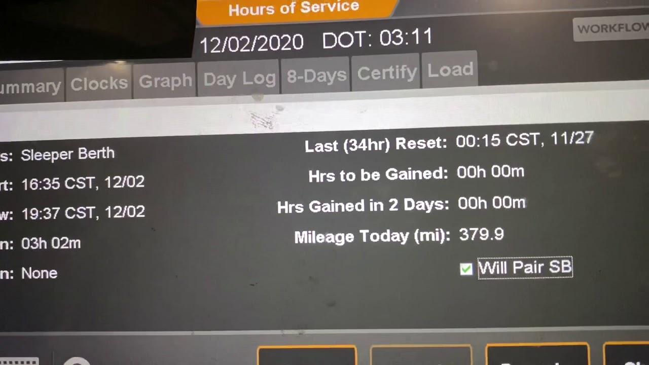 DOT 7/3 split sleeper berth - YouTube