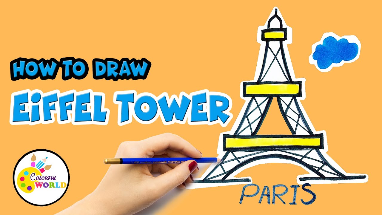 How To Draw The Eiffel Tower - YouTube
