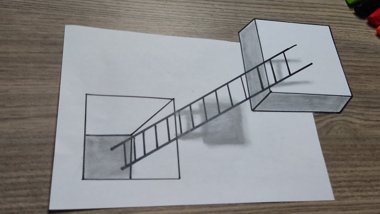 How To Draw 3d Optical Stair Holes And Floating Cubeseasy Drawingdrawingsketch Youtube