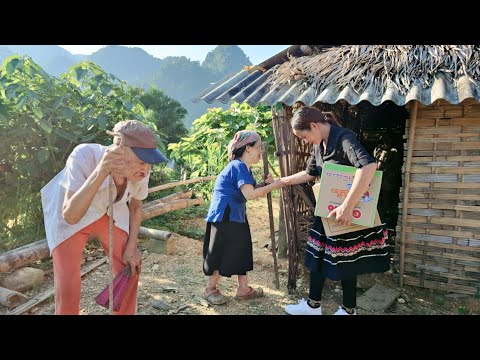 Yaşlı ve engelli bir çifti yeniden ziyaret etmek - Lif toplamak ve satmak için pazara gitmek
