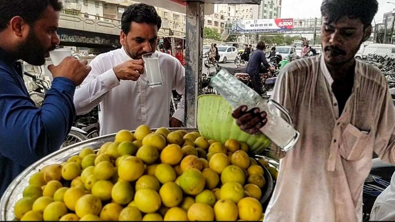 World's Most Easy and Popular Juice Making Process | Fresh Lemon Juice ...