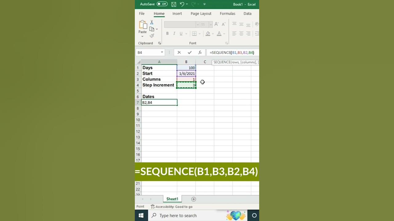 Date List by Using Sequence | Advance Excel Formula | MyExcelGeeks - YouTube