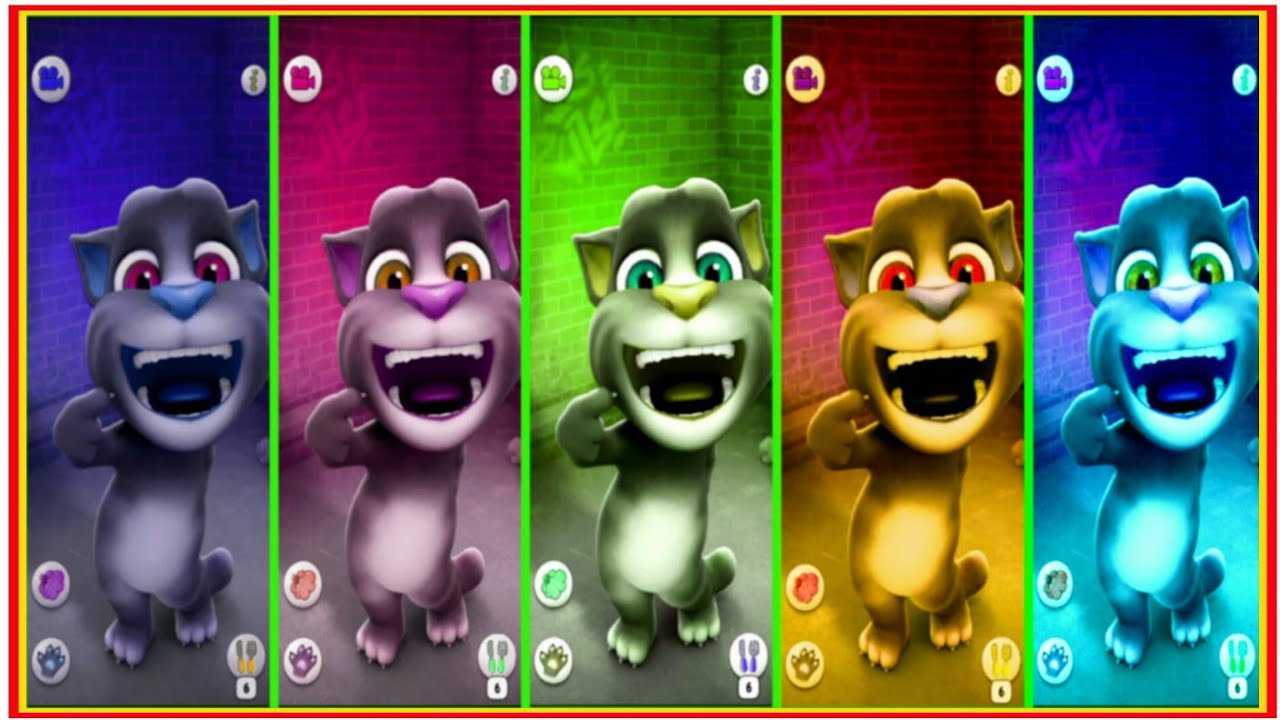 MY Talking Tom cat Cartoon funny Colours MOVEMENT Gameplay (Part 60) 🤪🍉 ...