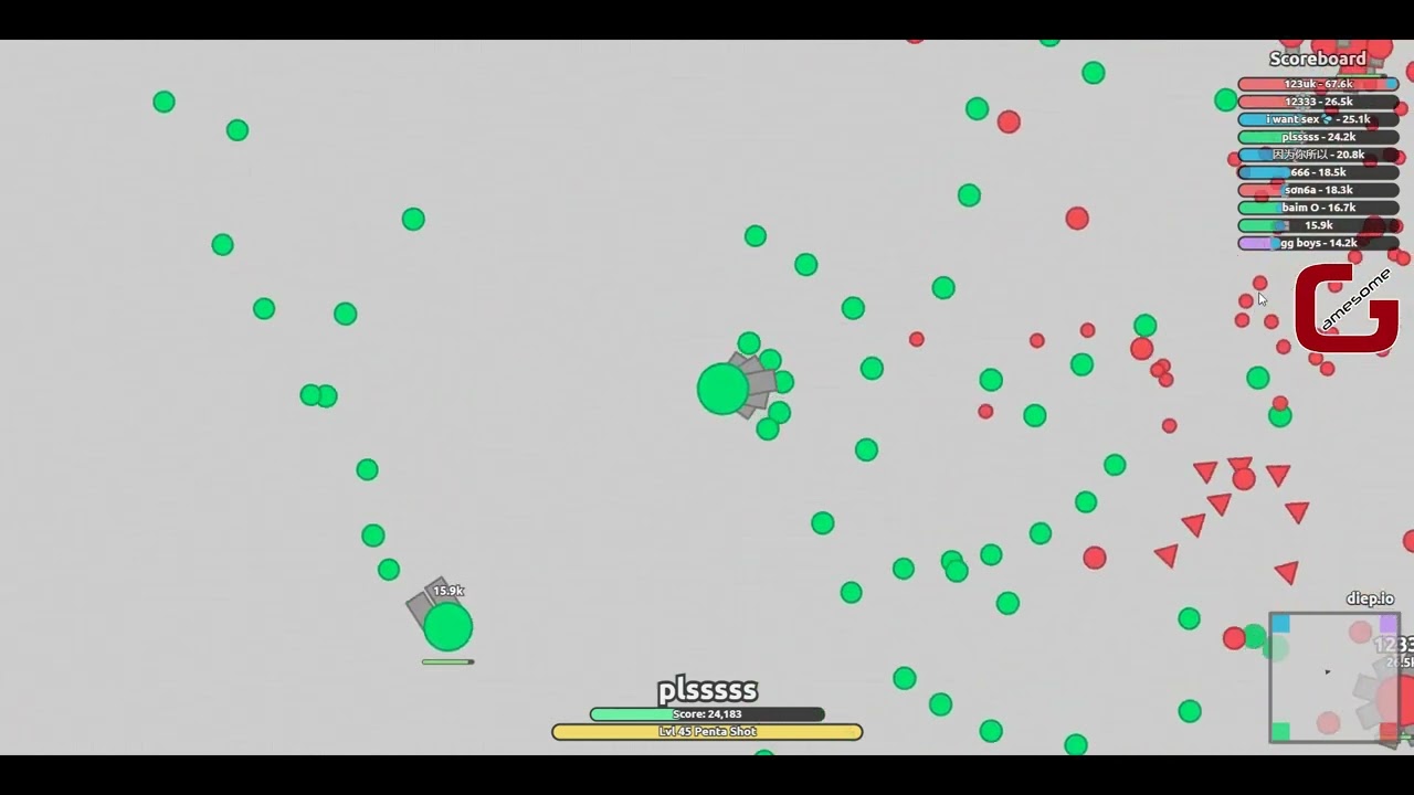 Diep.io penta shot and trapper - YouTube
