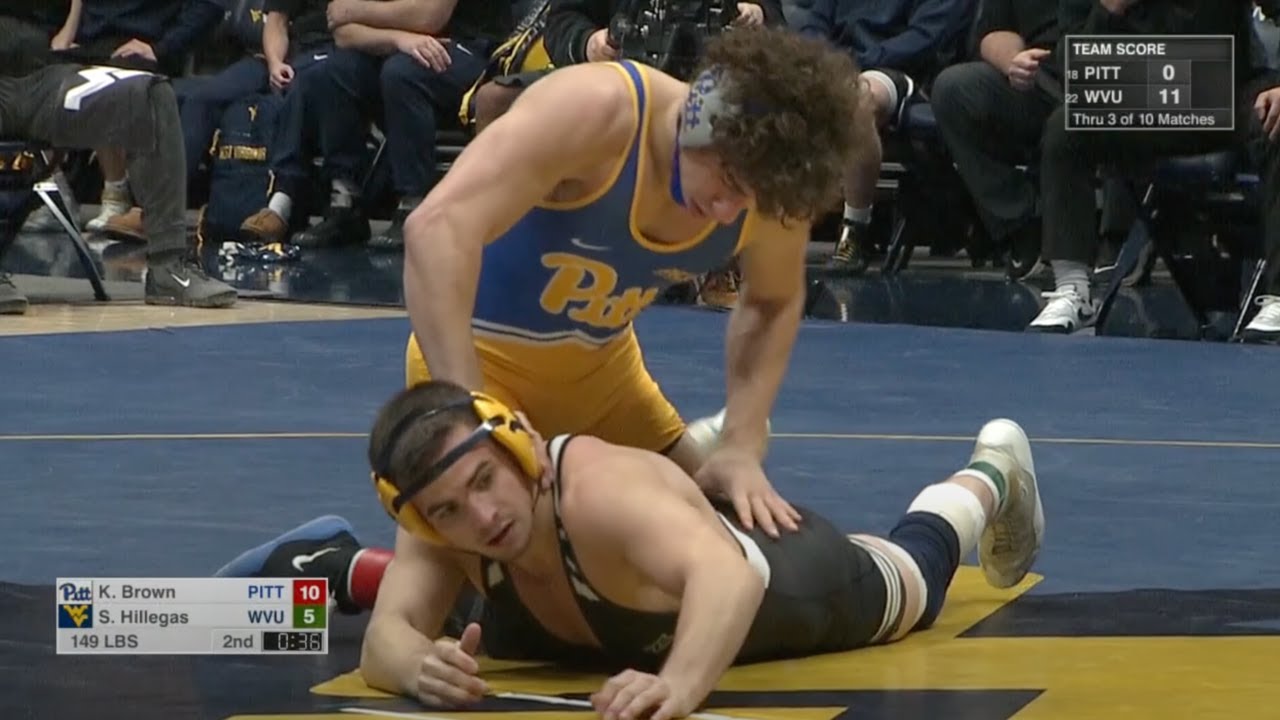 149lbs Kade Brown (Pitt) vs Sam Hillegas (WVU) - YouTube